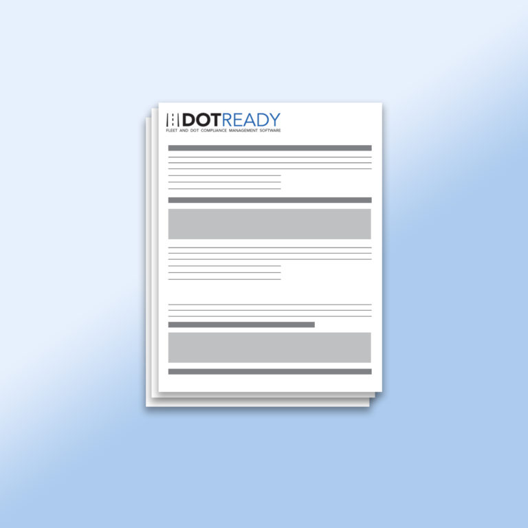 Driver Qualification Files DOTReady Fleet Management Consulting Firm